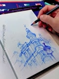 #画画##建筑##建筑手绘# 建筑透视画.