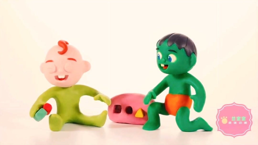 趣味搞笑动画:橡皮泥小人带着小朋友玩耍