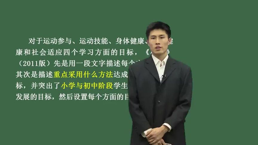 初中体育教师面试试讲 第04讲 体育与健康课程标准义务教育(二)