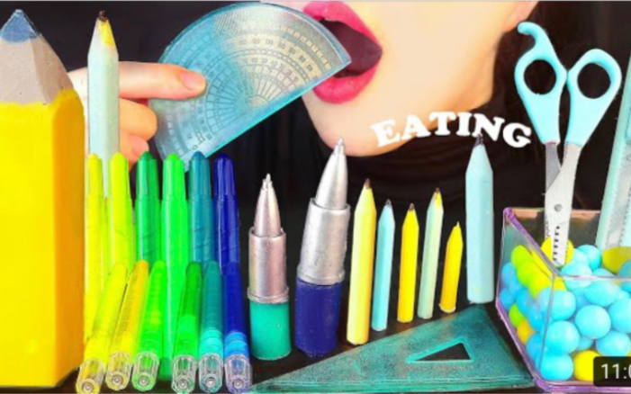 ...︎甜点♥︎可食用的文具&铅笔&剪刀&直尺&圆珠笔&美工刀&彩笔