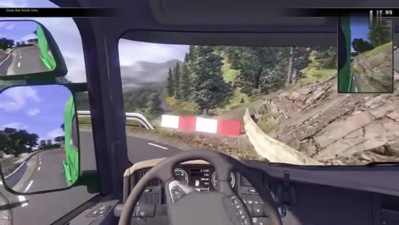 「斯堪尼亚超窄山路五连发卡弯逮虾!」斯堪尼亚重卡驾驶模拟中最...