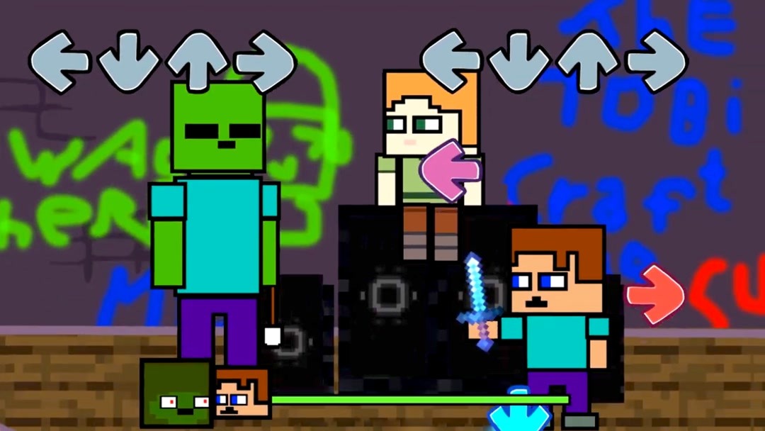 周五夜放克FNF之《我的世界》:迷你史蒂夫!