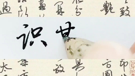书法 硬笔书法 唐玉庆硬笔行楷行书三字经之识某文