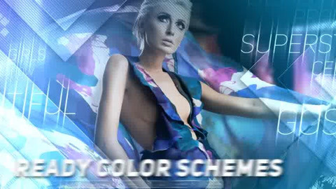 AE模板-炫光炫光的人物介绍视频幻灯片视频模板