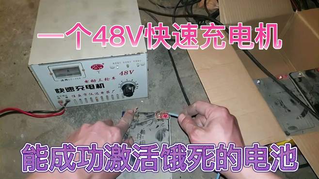 一个48V快速充电机能成功激活饿死的电动车电池