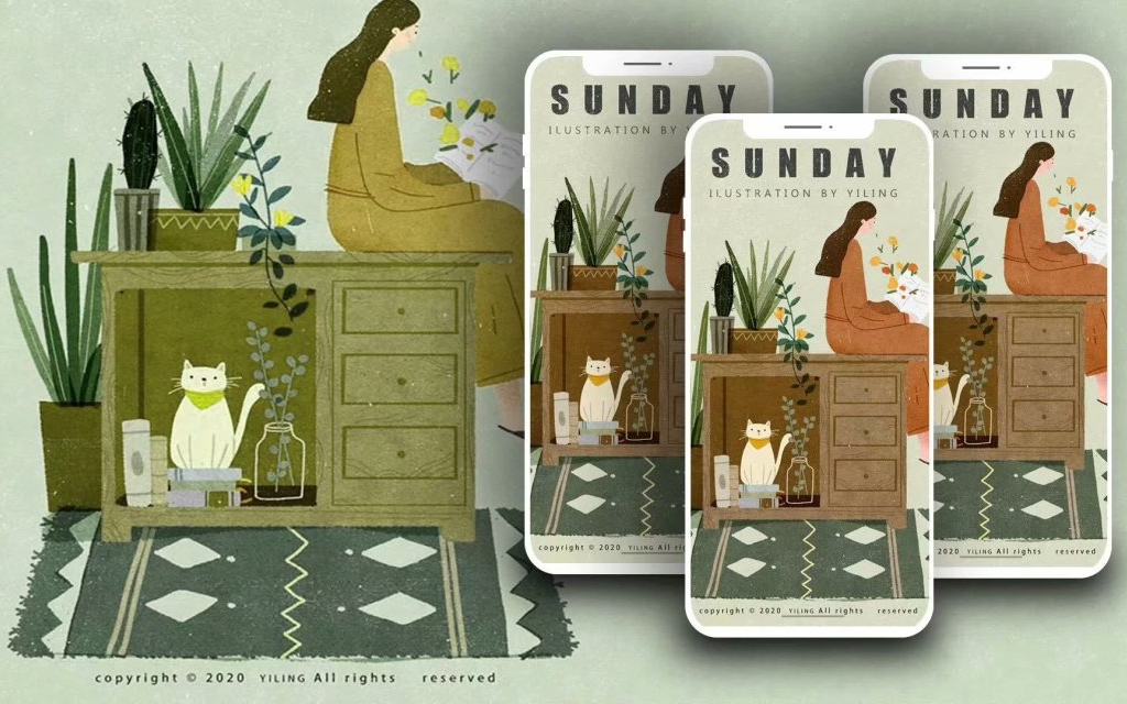 【商业插画】PS+手绘板 APP的UI界面负责人第一次看见这张作品,...