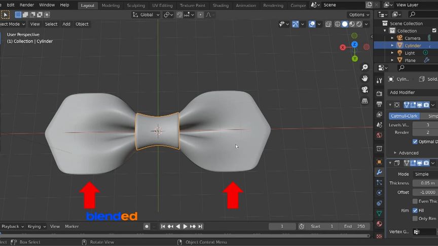 blender -建模-蝴蝶结建模-初学者教程