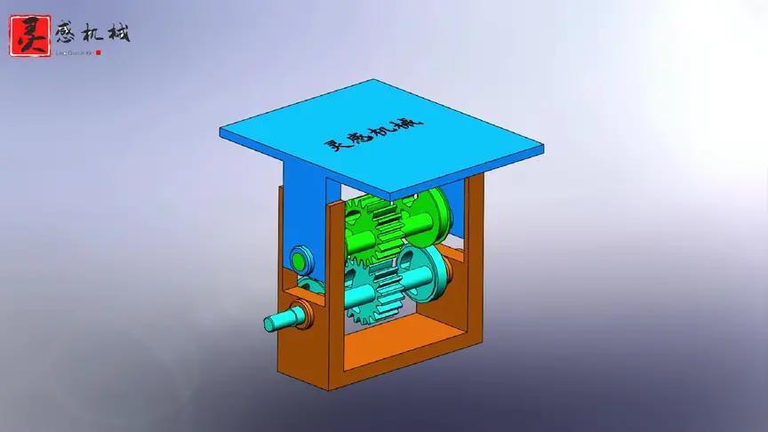 1种可升降的办公桌平台,原来结构这样设计也可以做到!