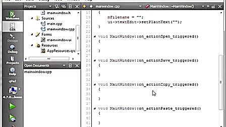 C Qt 91 - Simple Application - NotePad