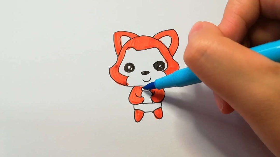 苗苗绘画启蒙激发想象力 可爱阿狸简笔画