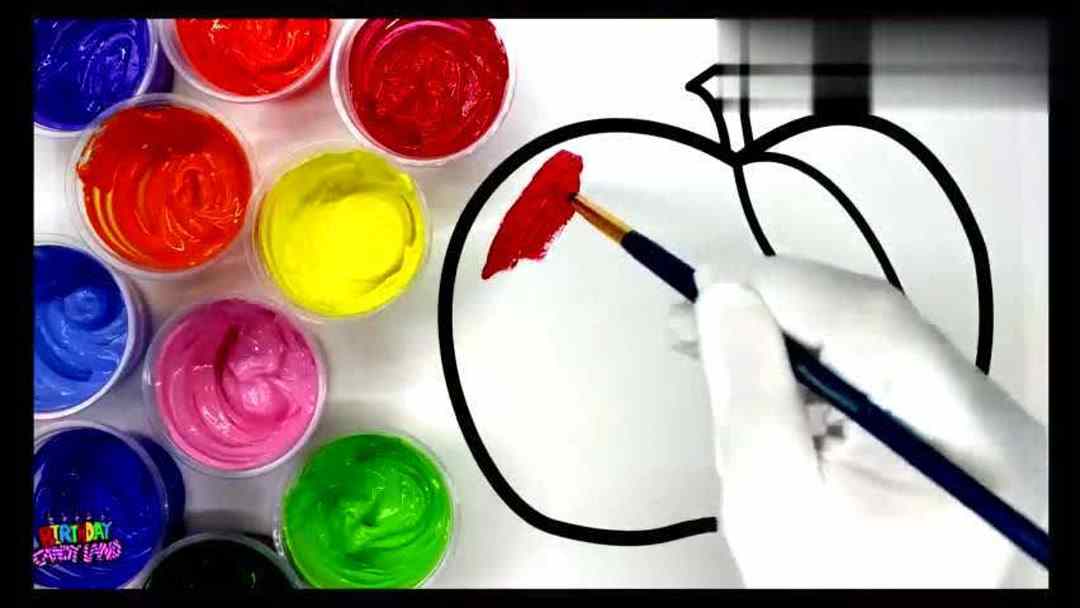 儿童彩绘:画大大的红苹果幼儿简笔画!