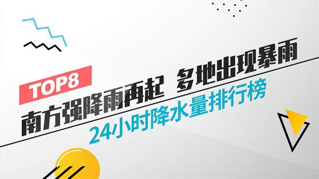 城市风云榜:南方强降水再起 多地出现暴雨