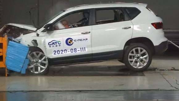 捷达VS5在C-NCAP的碰撞测试视频 只拿到四星测试成绩