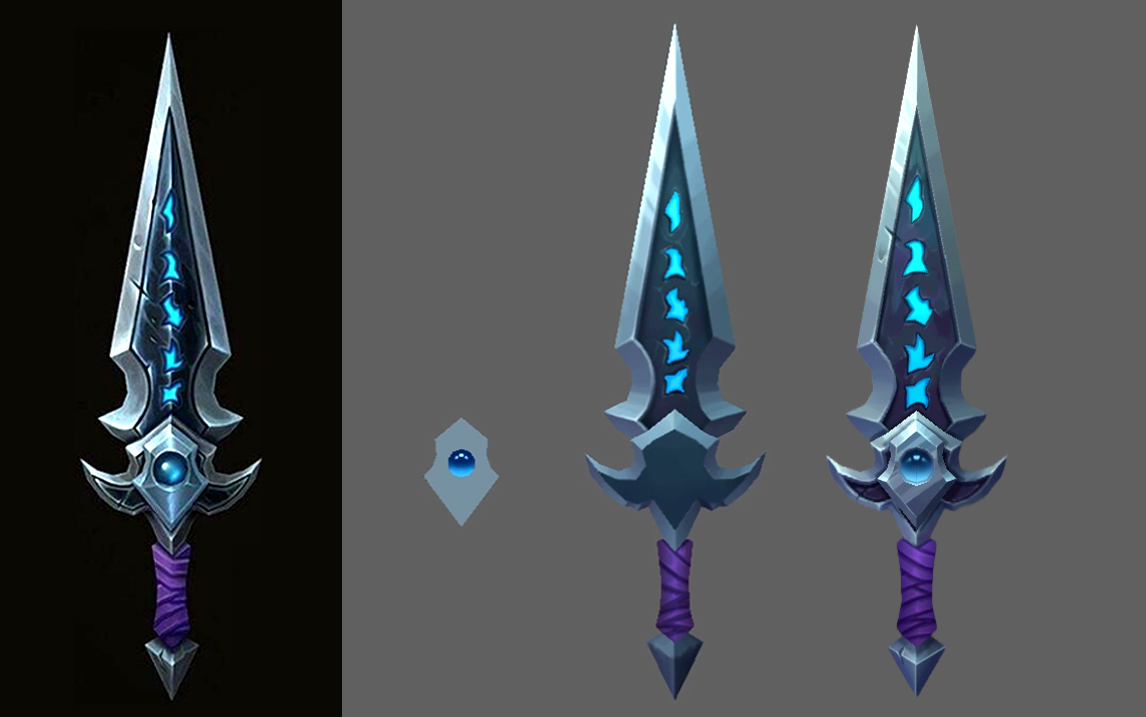 【3DMAX】新手入门简单武器匕首模型制作详细教程,3D游戏建模