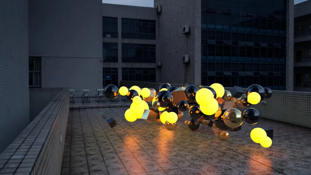 c4d自学作业—合成特效文字。再次感谢李翔老师的教程。