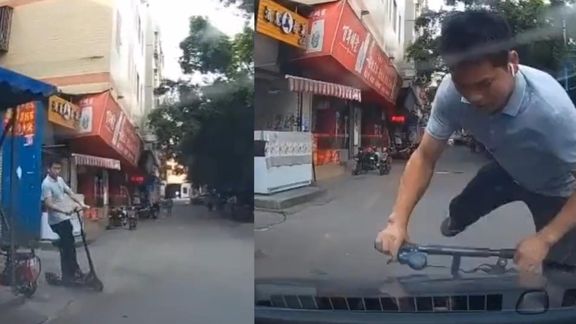 转角遇到惊吓!行驶的小车与电动车相撞,请问是谁的责任?