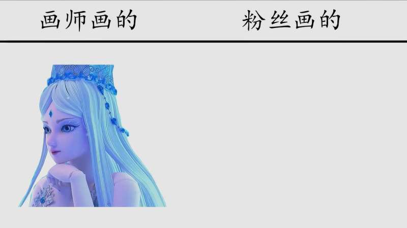画师画的冰公主VS粉丝画的,这么高冷,一旦变萌起来就更加萌