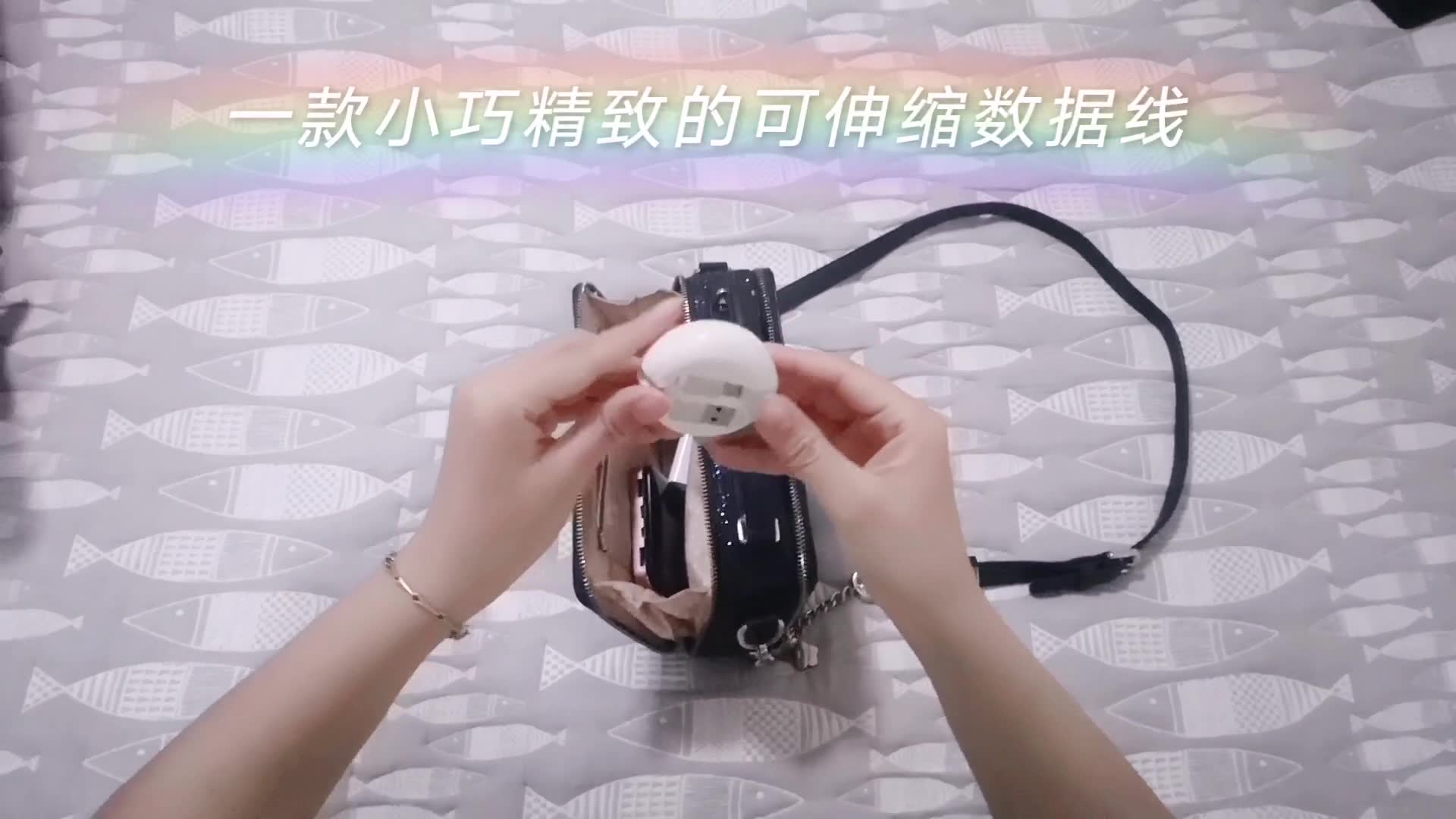 小巧精致的可伸缩数据线