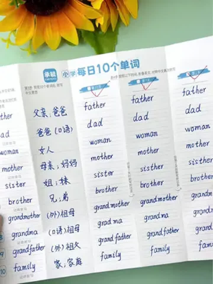 孩子背单词经常背了又忘,其实是没有用对方法!快试试这个每日10个...