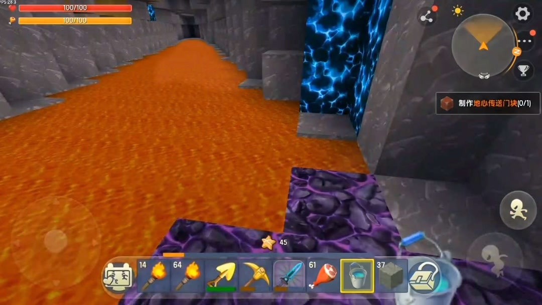 迷你世界冒险模式,矿洞之旅惊险又刺激,一切要靠自己