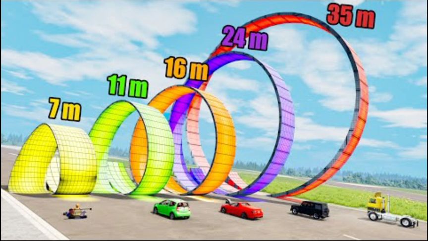 车祸模拟器:老司机挑战过山车,看看谁飞的比较远?