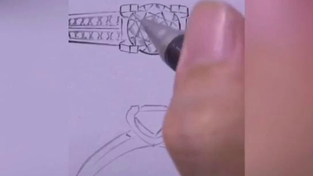 金太福珠宝 钻石戒指手绘视频