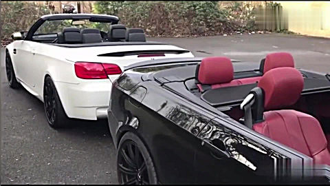 两辆宝马跑车同时打开敞篷后,才明白硬顶和软顶的区别在哪里!