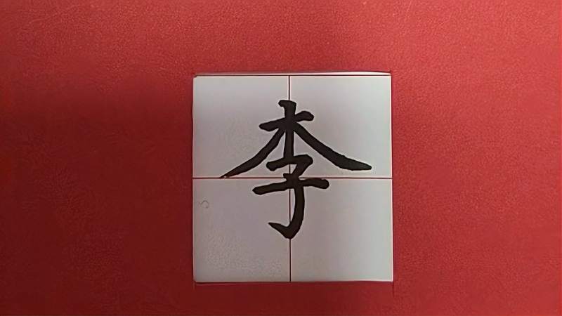 硬笔书法——“李”