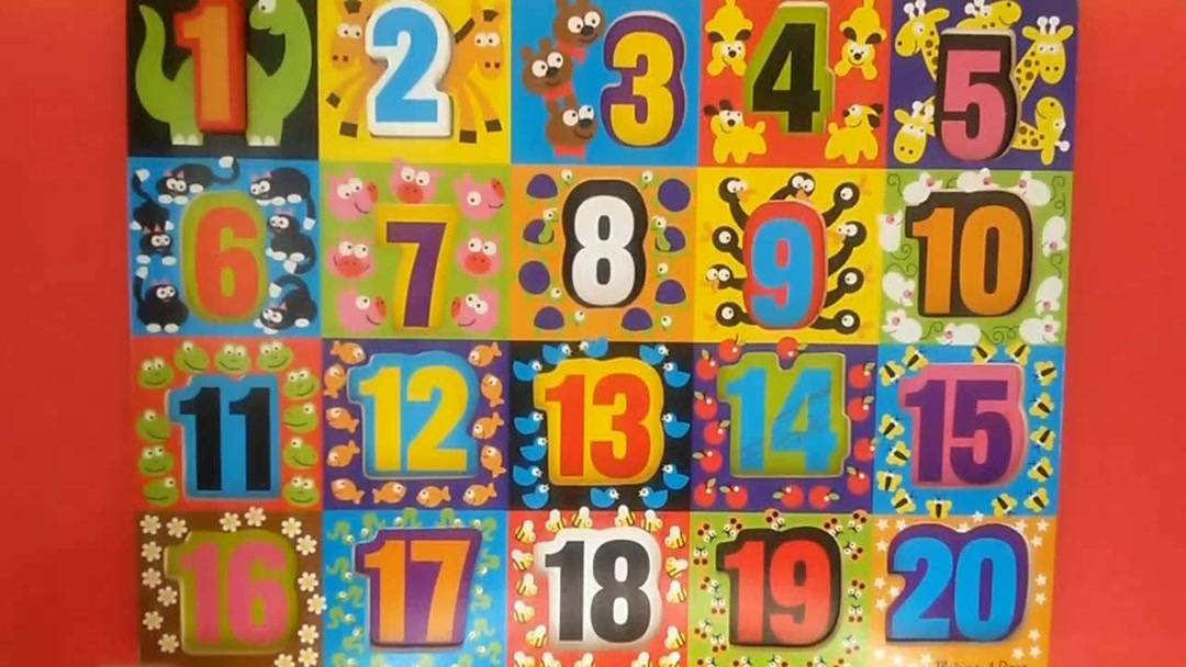 孩子们学从1数到20的数字