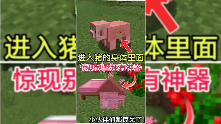 我的世界创意指令:猪别墅住在里面是什么感觉呢?