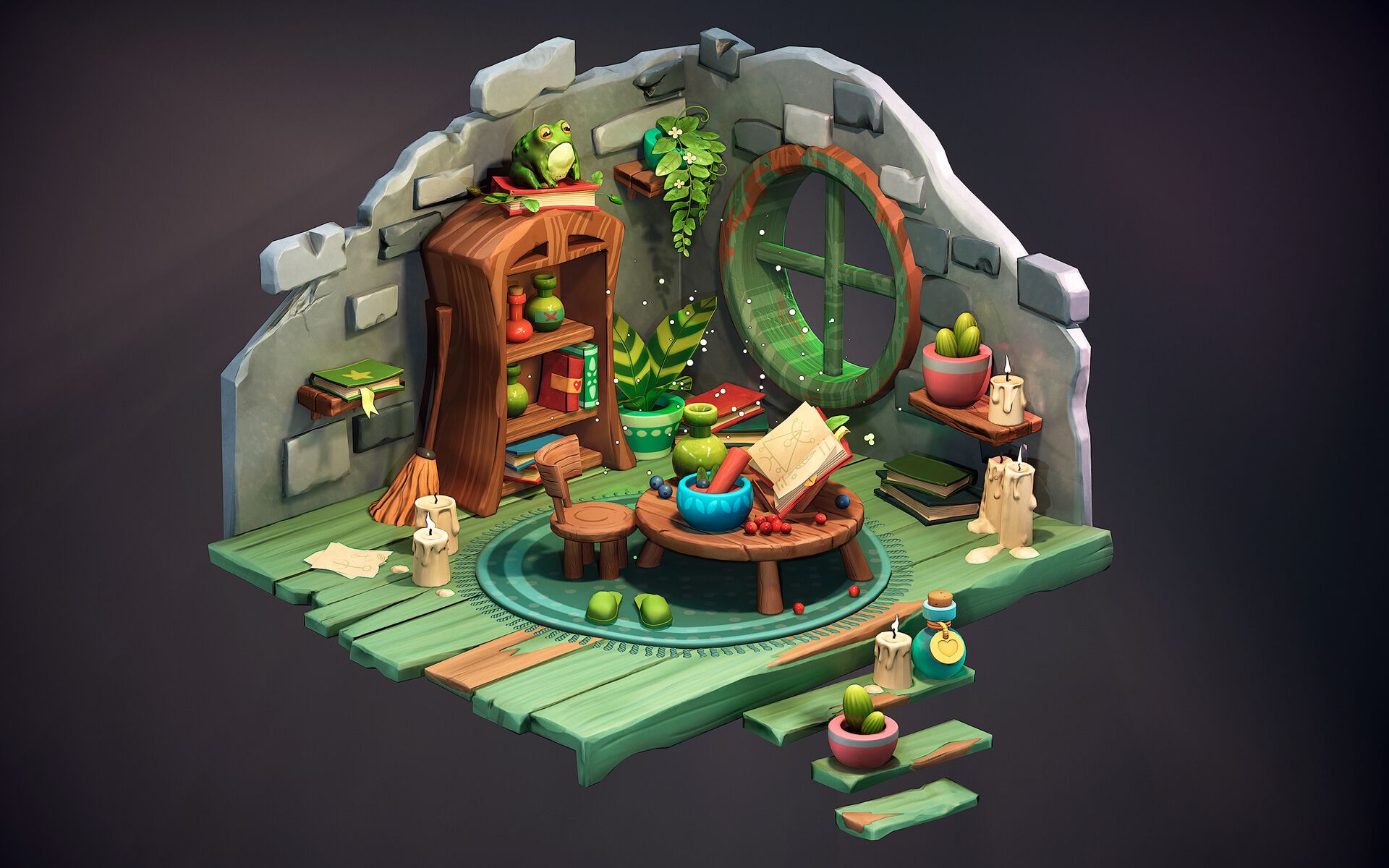 Blender森林小屋模型制作