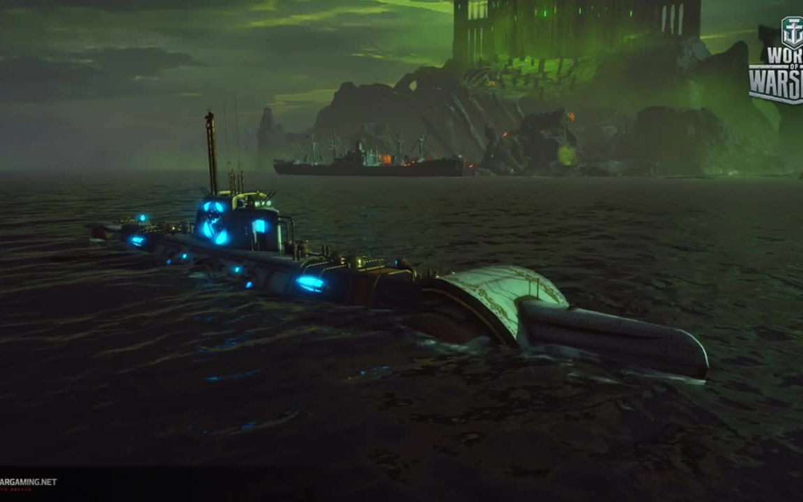 [WOWS]战舰世界新版本潜艇玩法与新航母机制演示视频