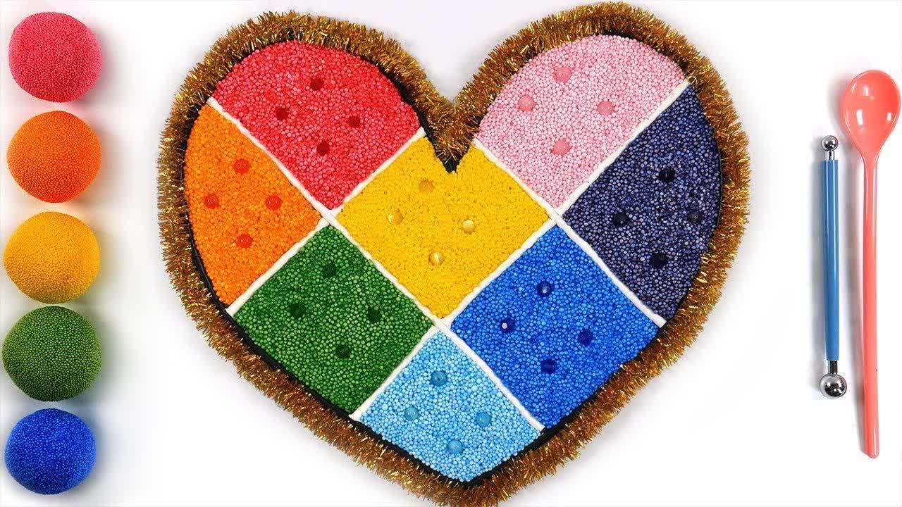 简单画画,绘画漂亮的爱心并填色,孩子轻松学画画!