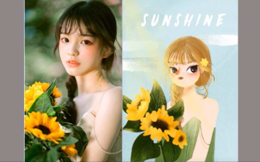 【商业插画】ps+手绘板 从基础开始讲起,教你快速掌握照片人物转插画...