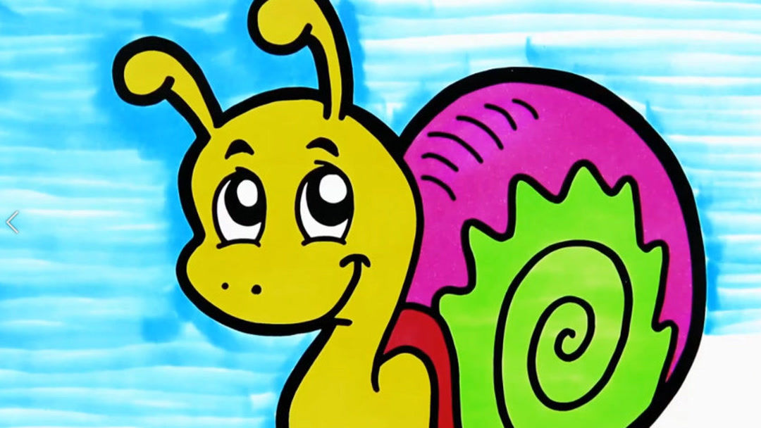 简笔绘画蜗牛瓢虫创意动物图形,绘画涂鸦系列教学