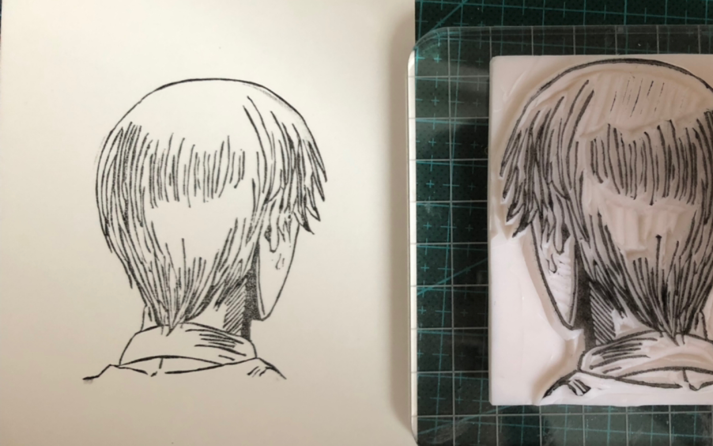 【橡皮章】一个白银会长后脑勺的排线练习