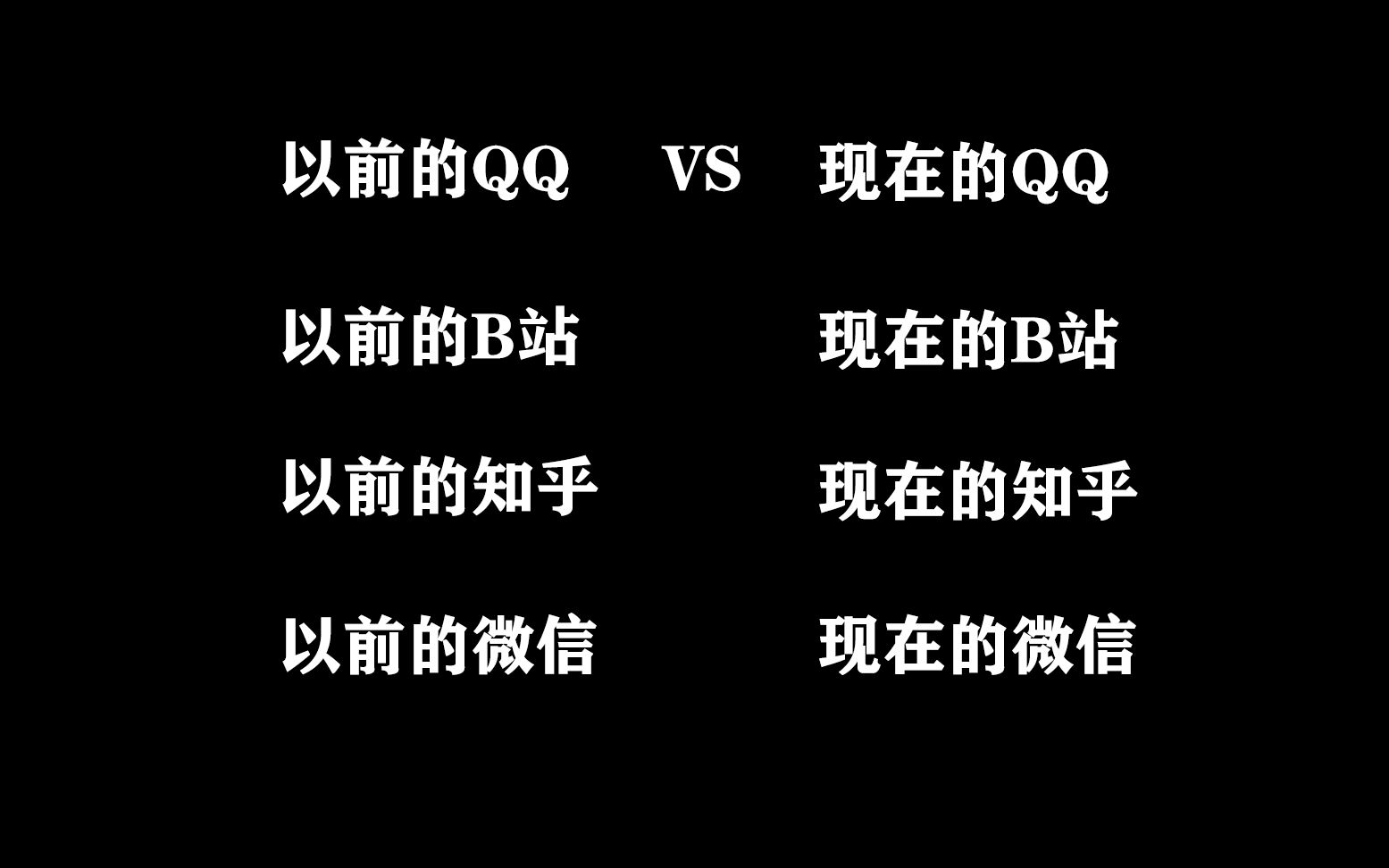 以前和现在的对比
