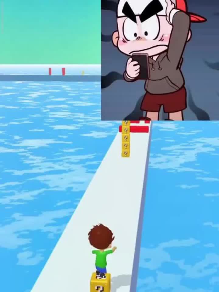 方块翻翻翻巨好玩00后动漫儿童动画片儿童游戏学生党是不是一样?...