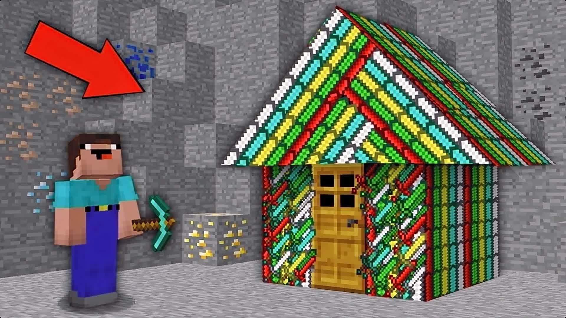 怪物学校动画:菜鸟换了砖头改造房子,还得到了好多宝石