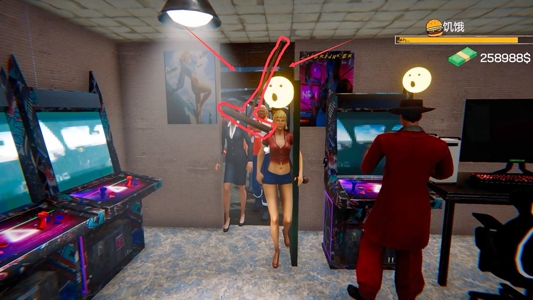 网吧模拟器:扫帚挂在门上面也不能阻挡客人来网吧玩游戏的热情