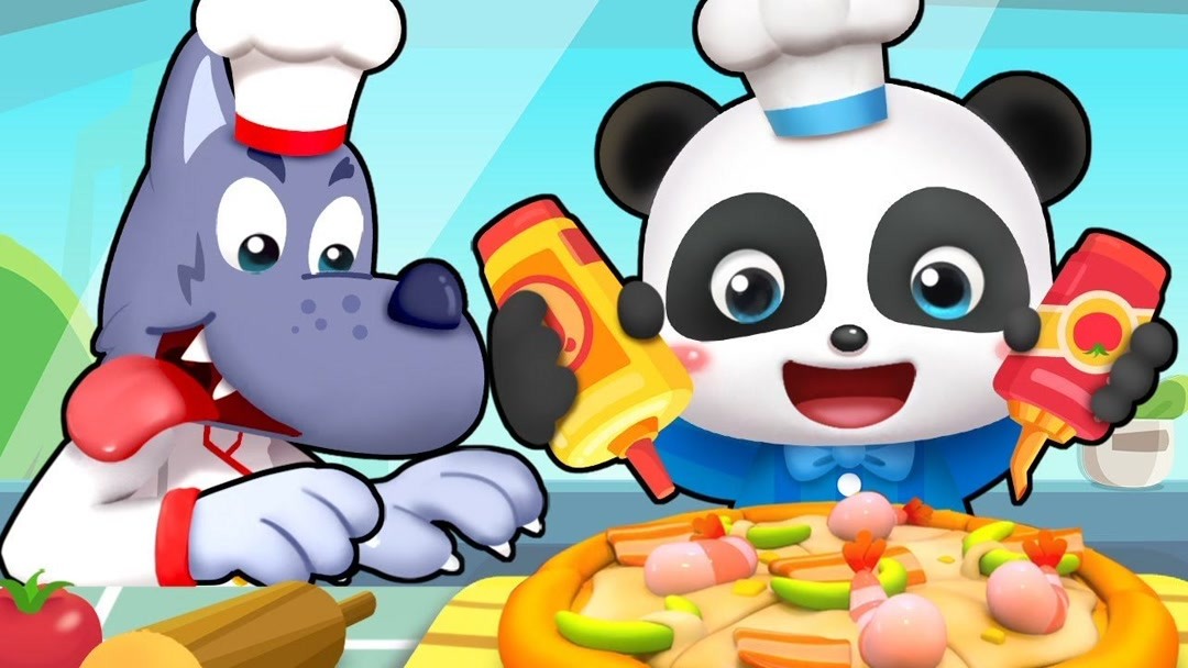 儿童卡通动画:厉害的小厨师做披萨啦,要买谁的呢?