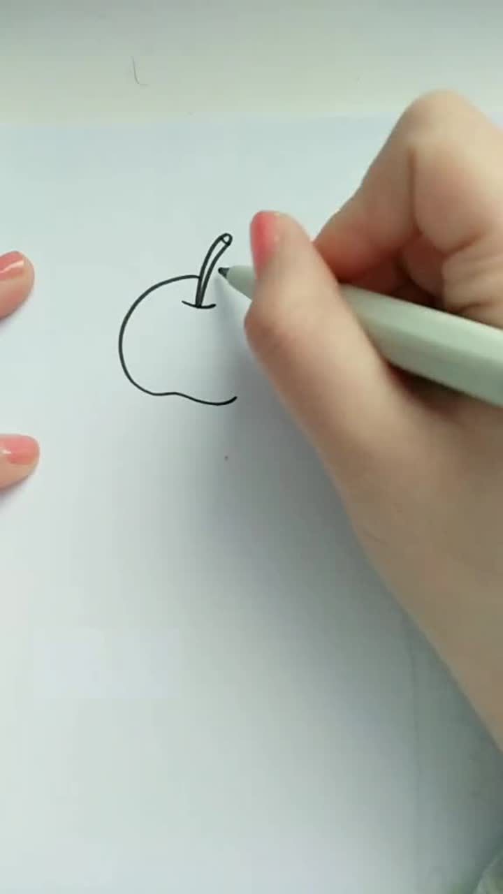 糖豆简笔画:苹果!第24弹!