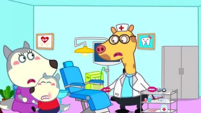 儿童卡通动画:快要过年了,沃尔夫掉了牙齿,他很伤心