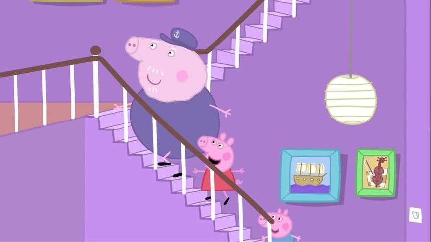 小猪佩奇:猪爷爷阁楼有密道,只要敲三下天花板,它就会自动开门