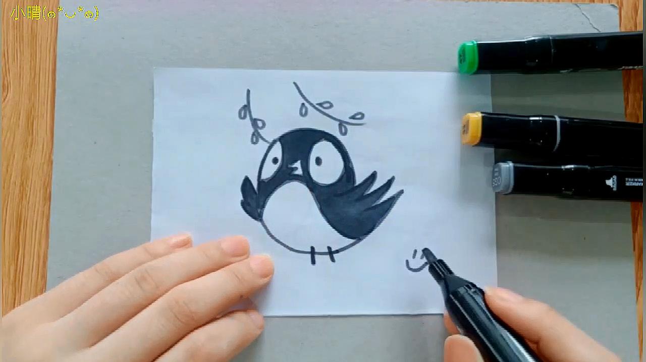 宝宝一看就会画,儿童简笔画上色教程视频大全,燕子宝宝好可爱