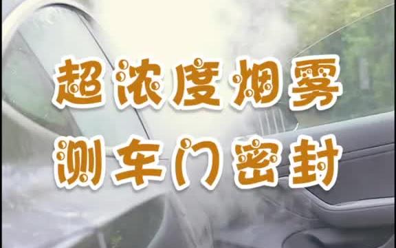 特斯拉model3 无框车门关得严嘛?用超浓度烟雾测试看看门缝漏不漏烟...