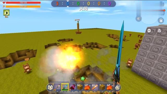 迷你世界:小伙伴有这么厉害的武器 怎么不去把这些敌人淘汰掉呢