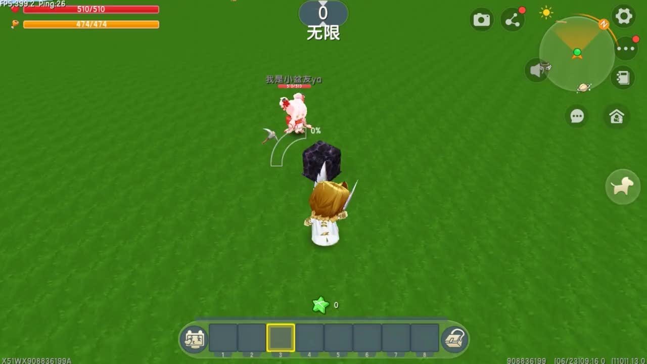 迷你世界辣条被困孤岛,用铲子发现万能土块,还搭建了黄金豪宅