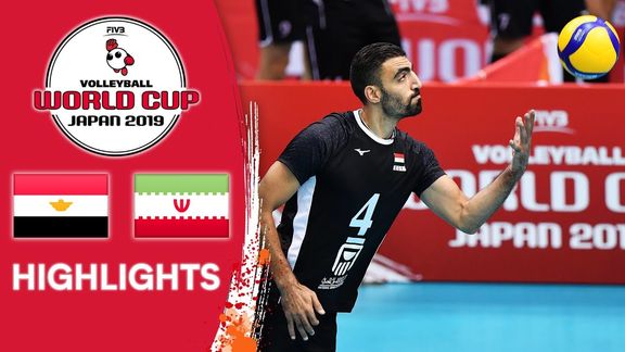 比赛集锦:男排世界杯第二轮,埃及男排逆转战胜伊朗男排