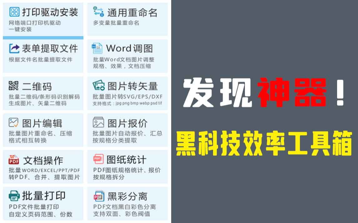 发现神器!办公族、设计师效率工具箱,支持Office、PDF处理,图片格式...